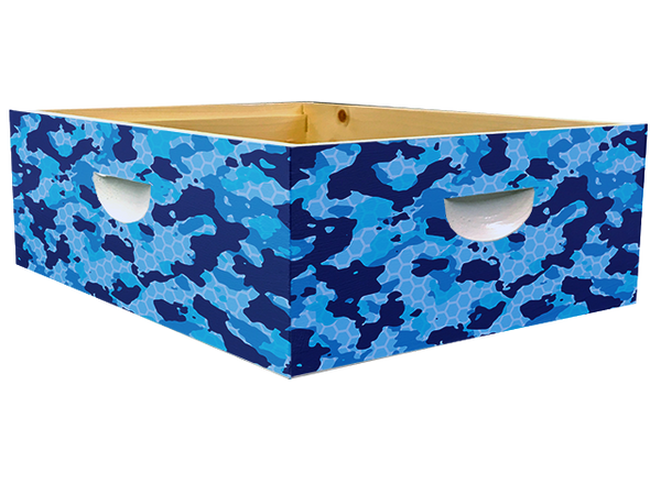 Blue Camo Theme - Honey Bee Box Wrap - Bee Box Wraps